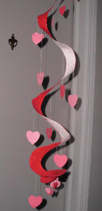 Hanging Hearts Paper Plate Mobile | AllFreeKidsCrafts.com